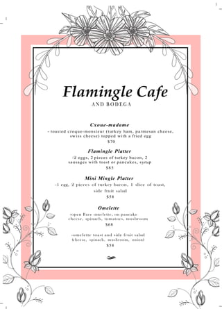 Flamingle Cafe Menu | PDF