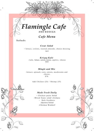Flamingle Cafe Menu | PDF