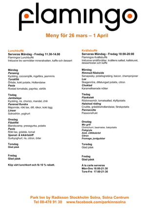 Flamingo meny v 13 | PDF