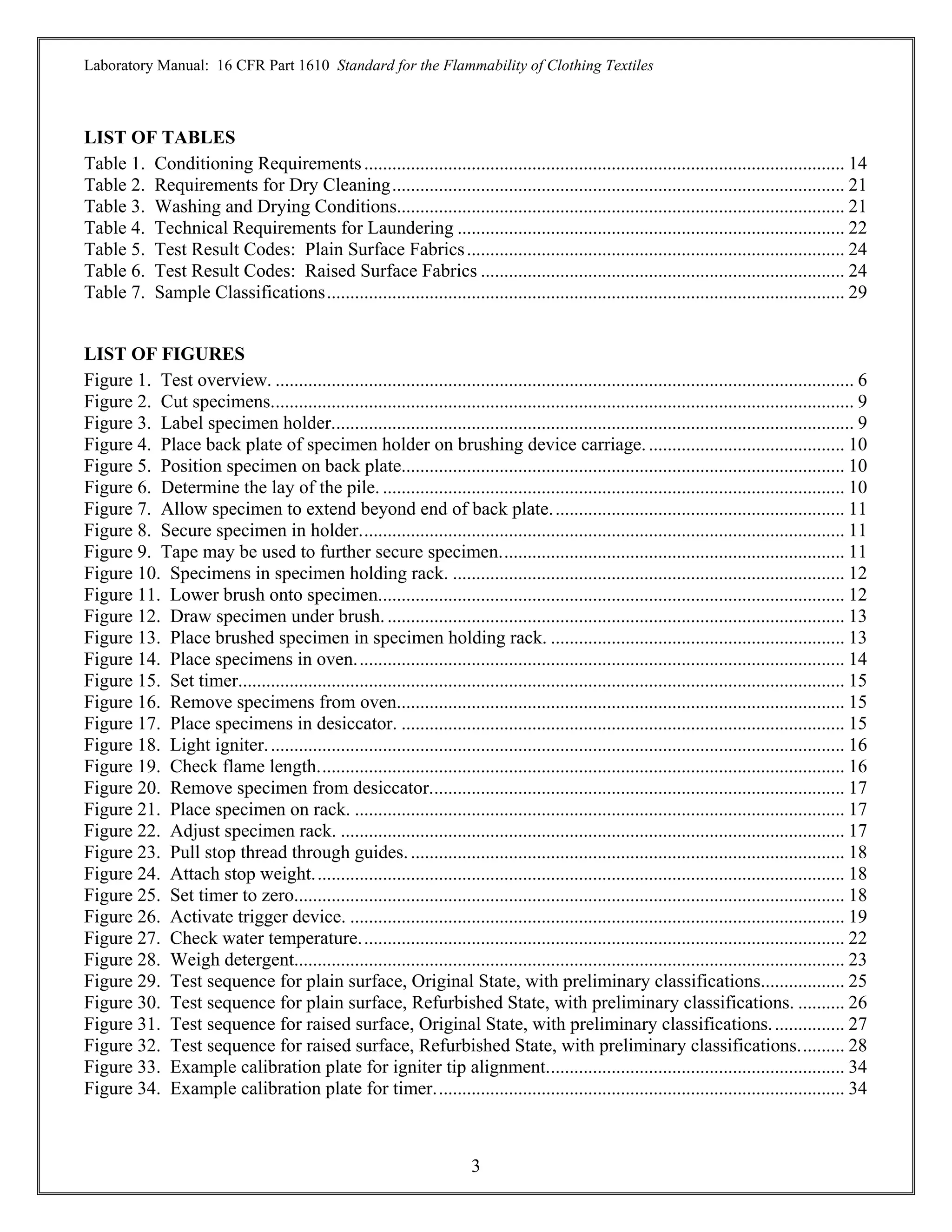 Flammability of clothing textiles test manual 1610 (1) | PDF