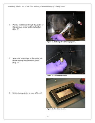 Flammability of clothing textiles test manual 1610 (1) | PDF