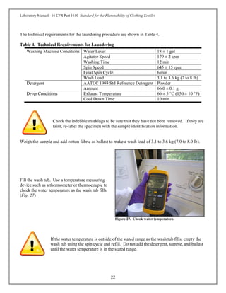 Flammability of clothing textiles test manual 1610 (1) | PDF