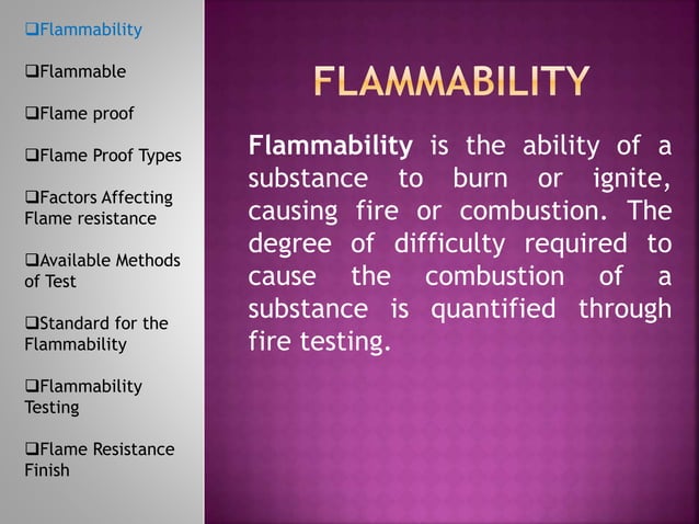 Flammability testing of clothing | PPT