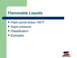 Flammable & Combustible Liquids | PPT