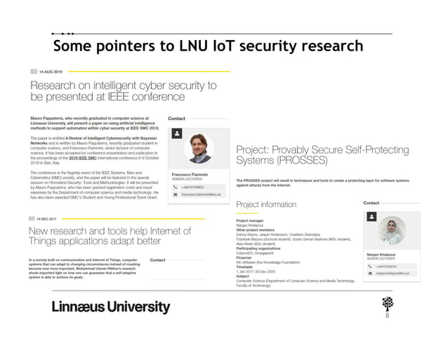 IoT Research & Education at LNU | PPT