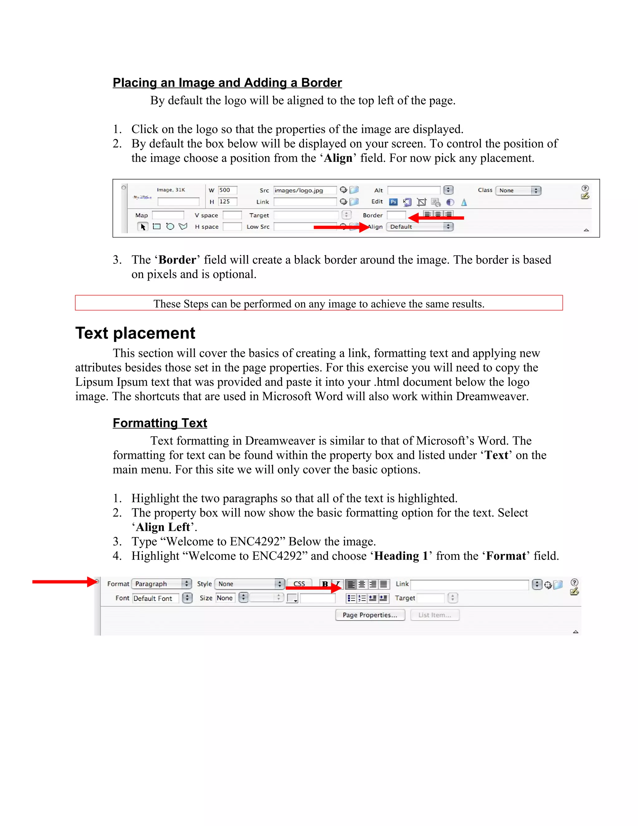 Basic Web Design In Dreamweaver | DOC