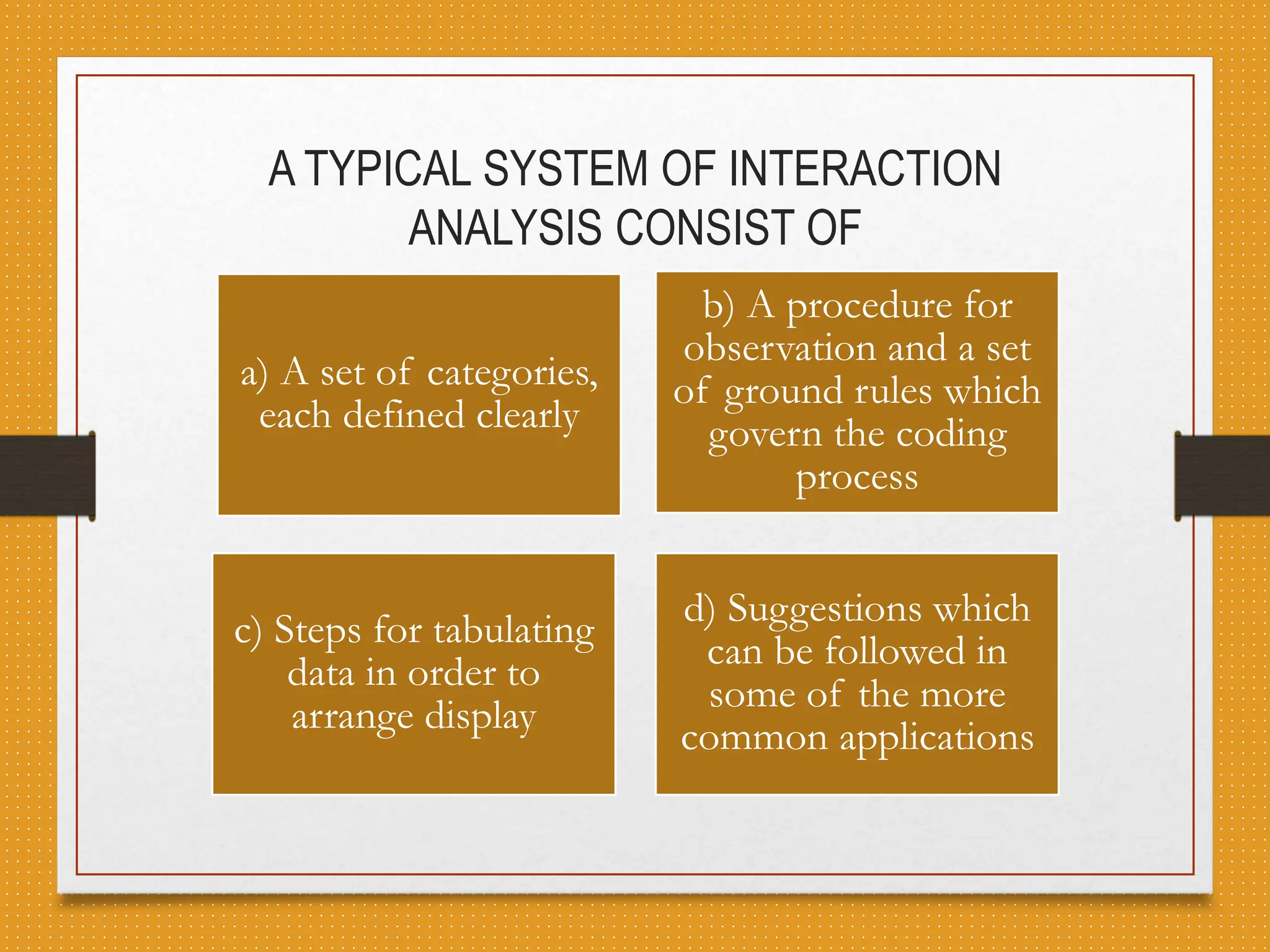 INTERACTION ANALYSIS BY FLANDERS AND GALLOWAY.pptx | Education