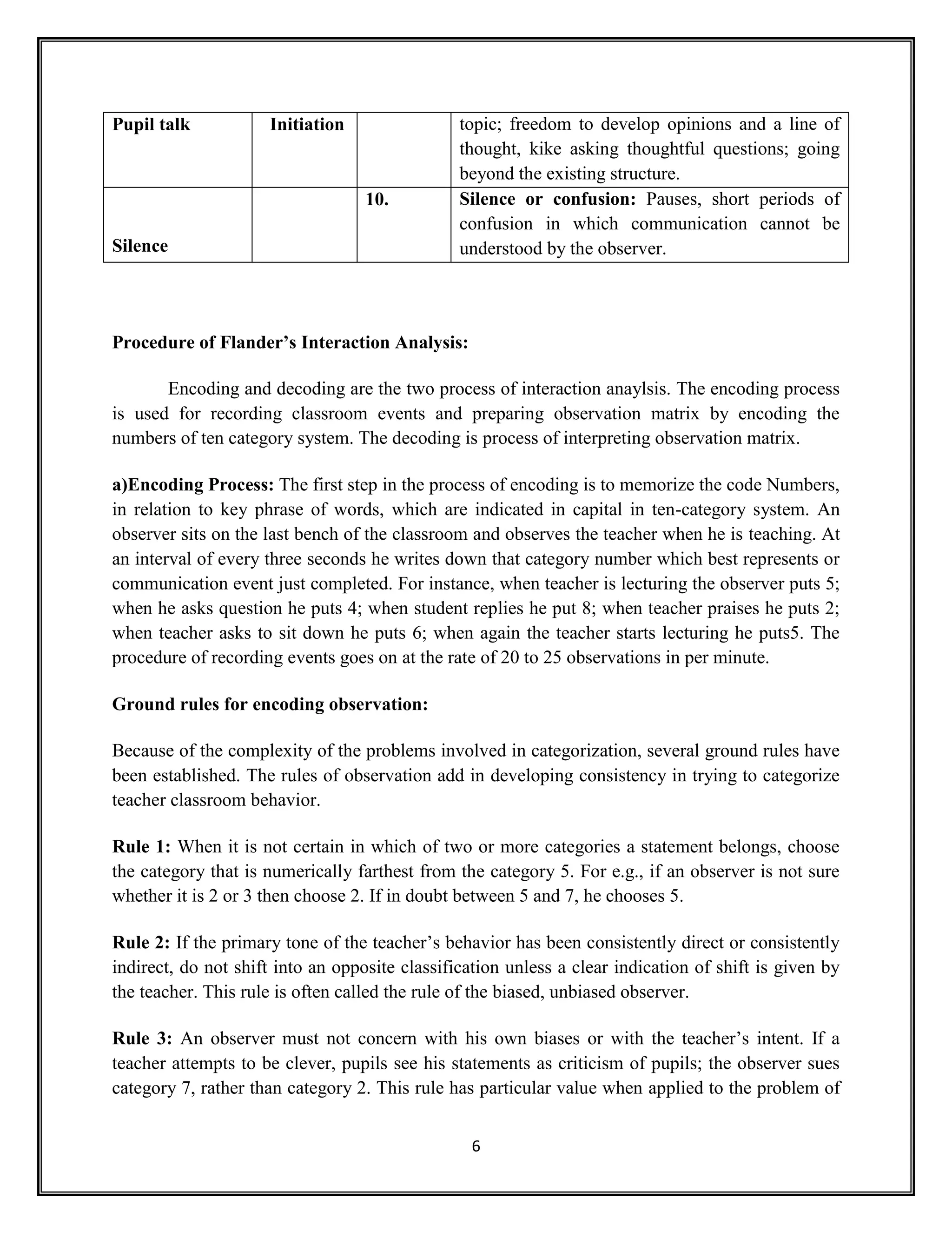 Flanders interaction analysis | DOCX
