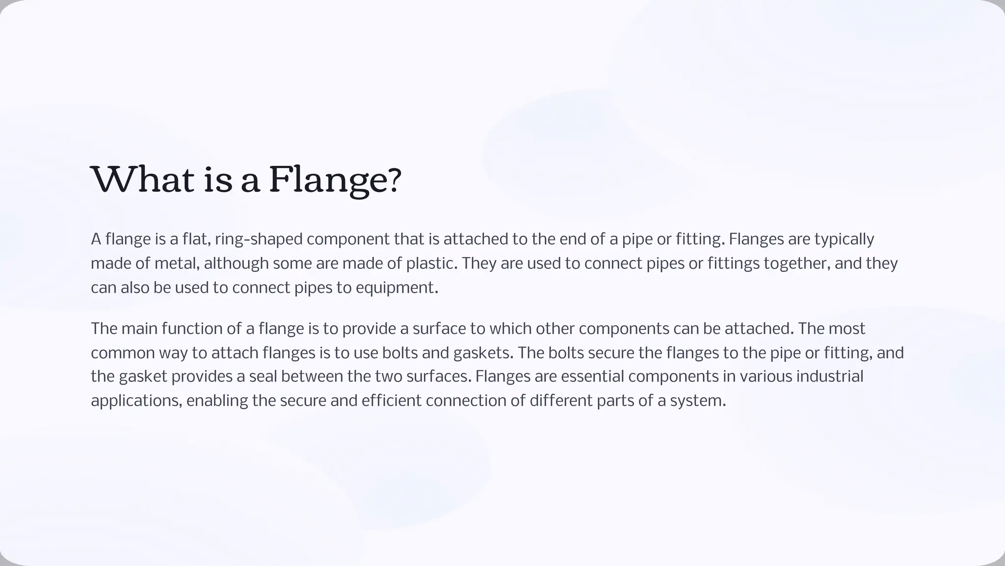 Flange Fundamentals: Everything You Need to Know! | PDF