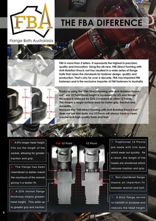Flange Bolts Australasia Brochure 2016 - A Division of WDS Group | PDF