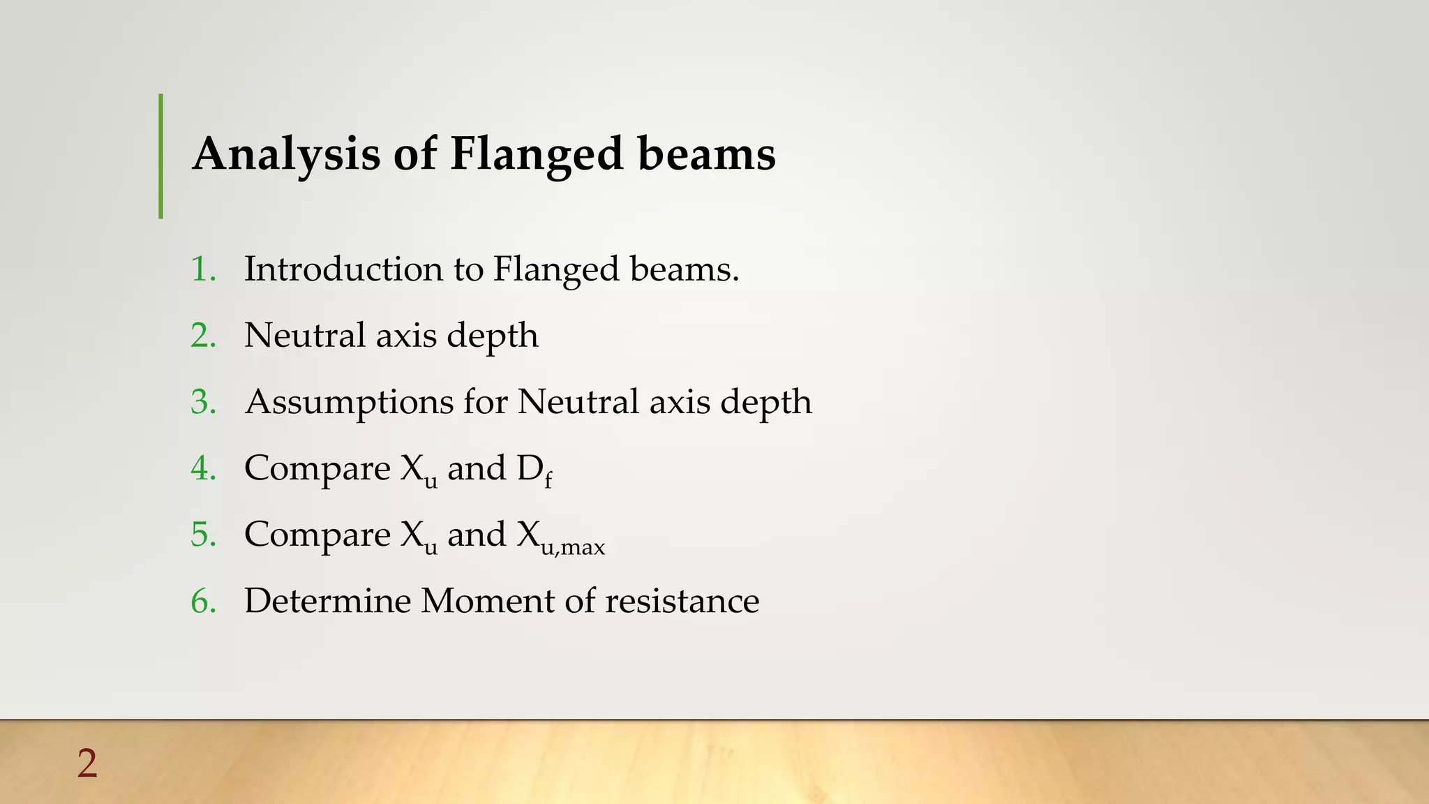Flanged beams analysis - type 1 | PPTX