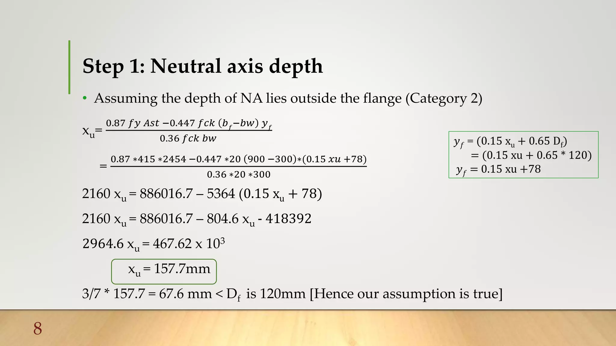 Flanged beams analysis - type 3 | PPTX