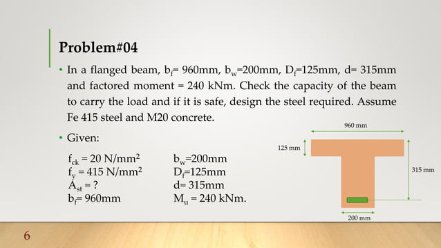 Flanged beams design for t beam | PPTX | Civil Engineering Industry ...
