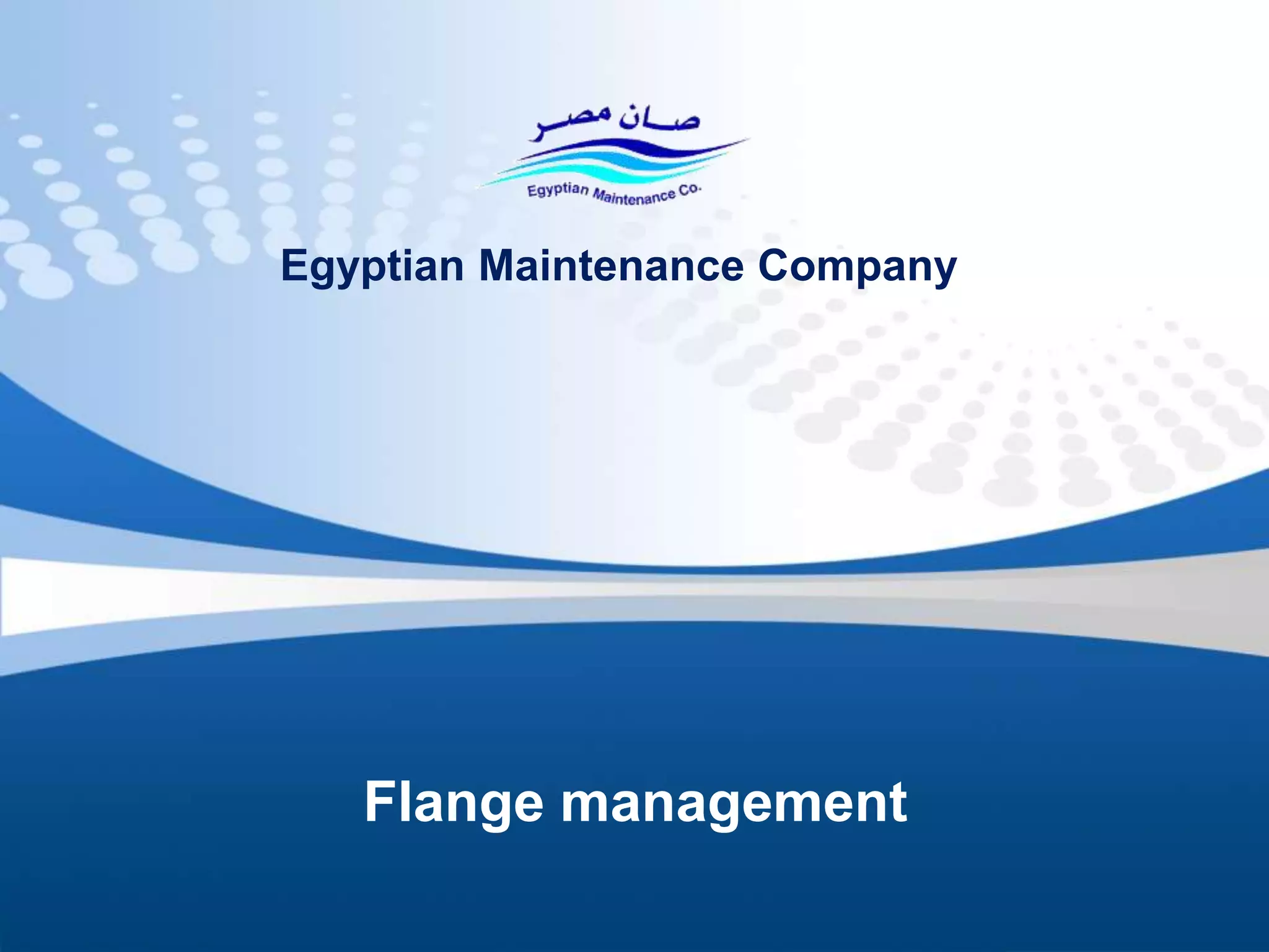 Flange management presentation | PPTX