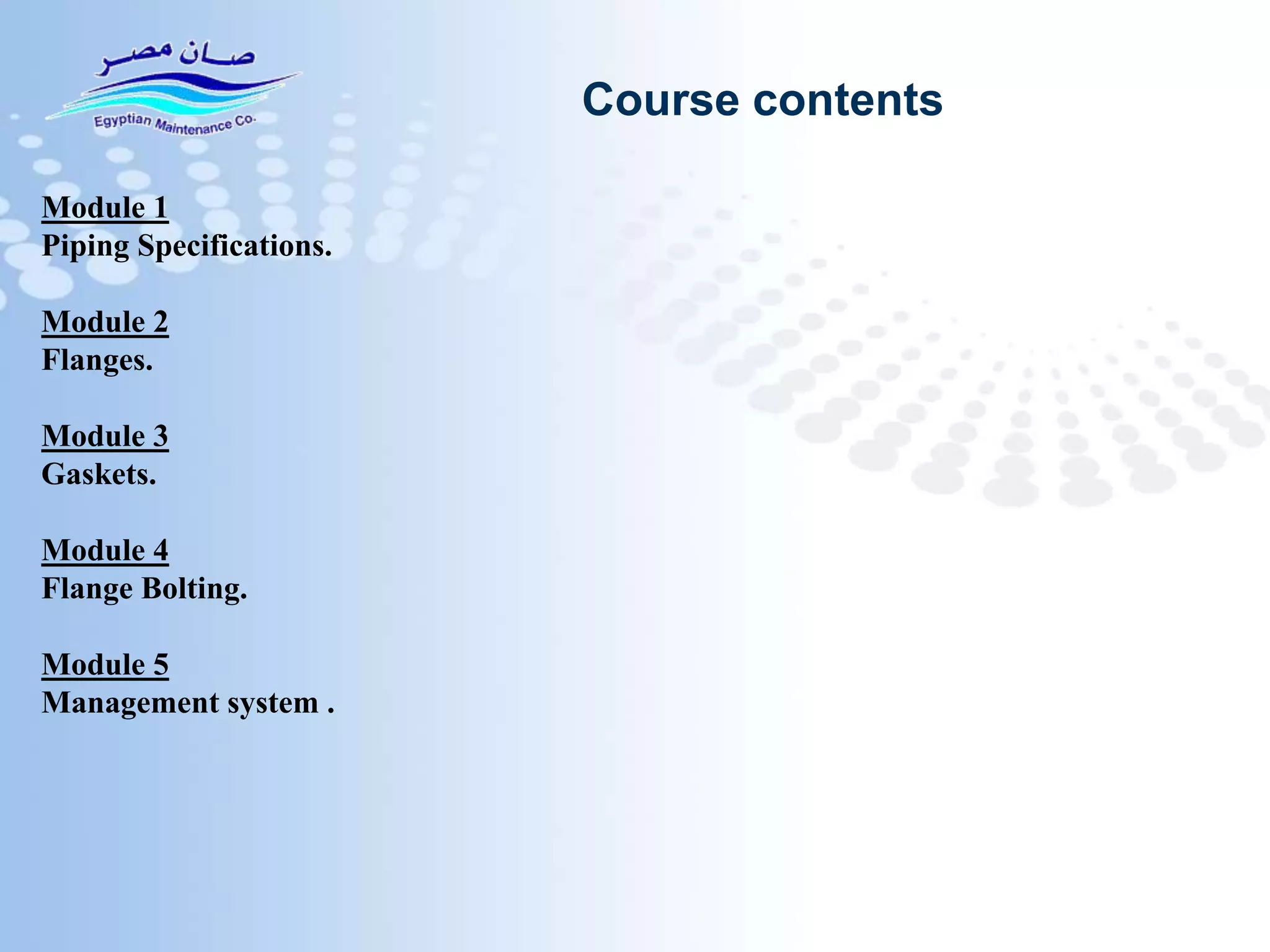 Flange management presentation | PPTX
