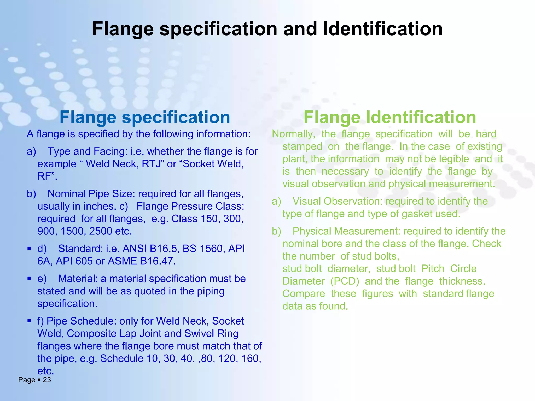 Flange management presentation | PPTX