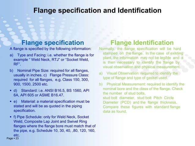 Flange management presentation | PPTX