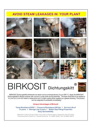 Flange Sealing with Birkosit to Avoid Steam Leakages ! | PDF
