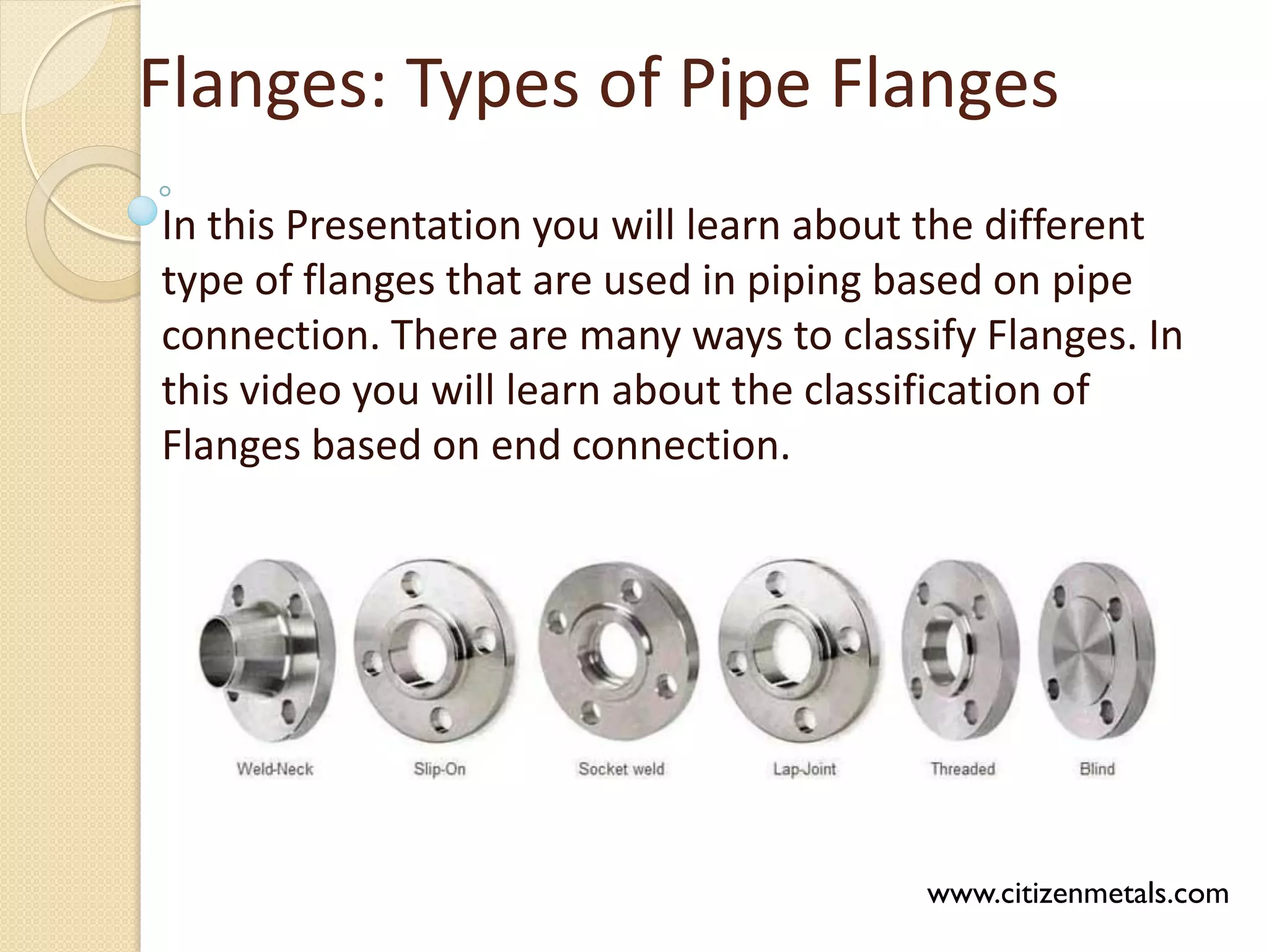 Different Types of Flanges | PDF