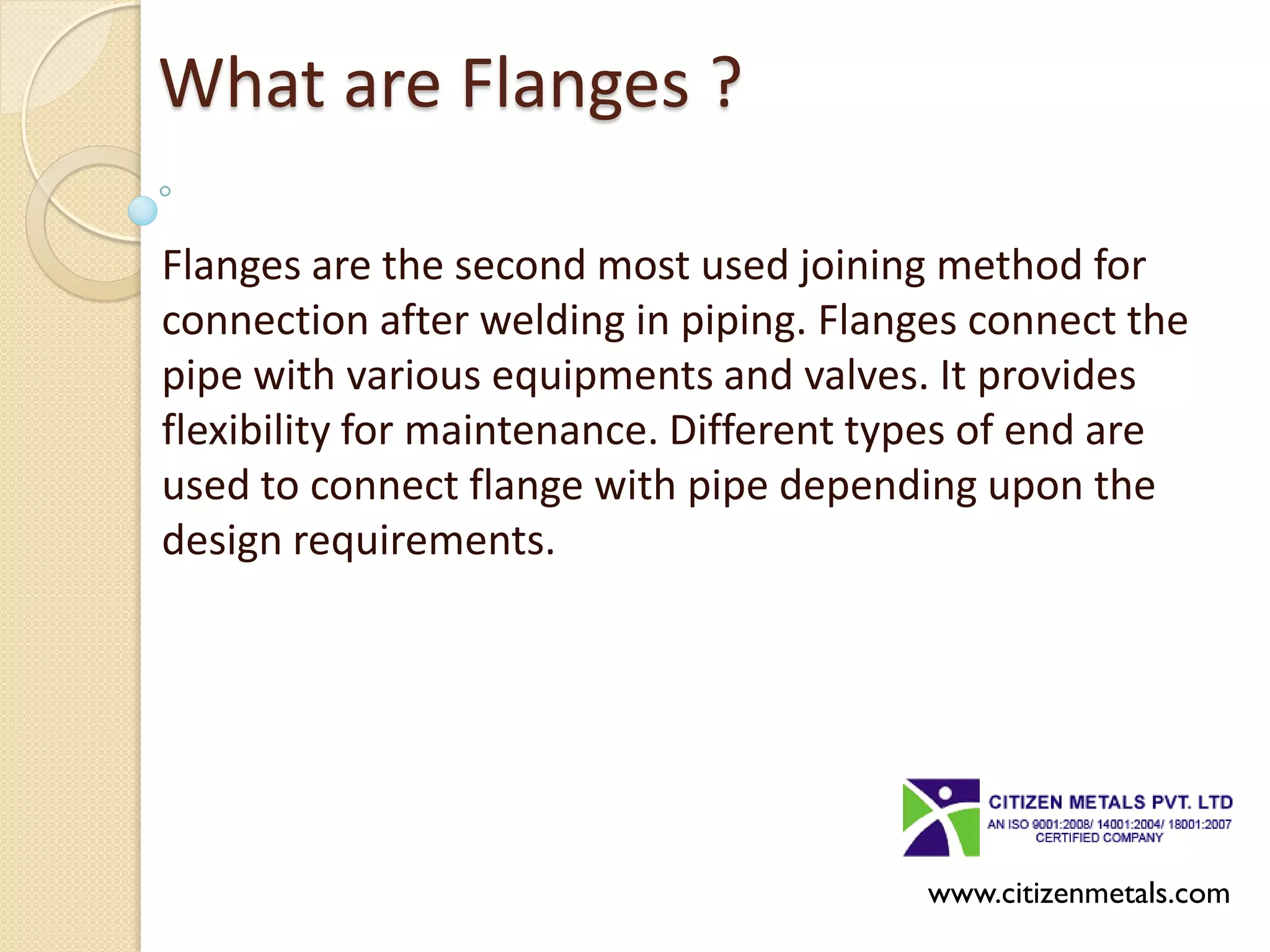 Different Types of Flanges | PDF