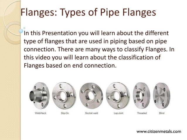 Different Types of Flanges | PDF | Auto Parts | Automotive