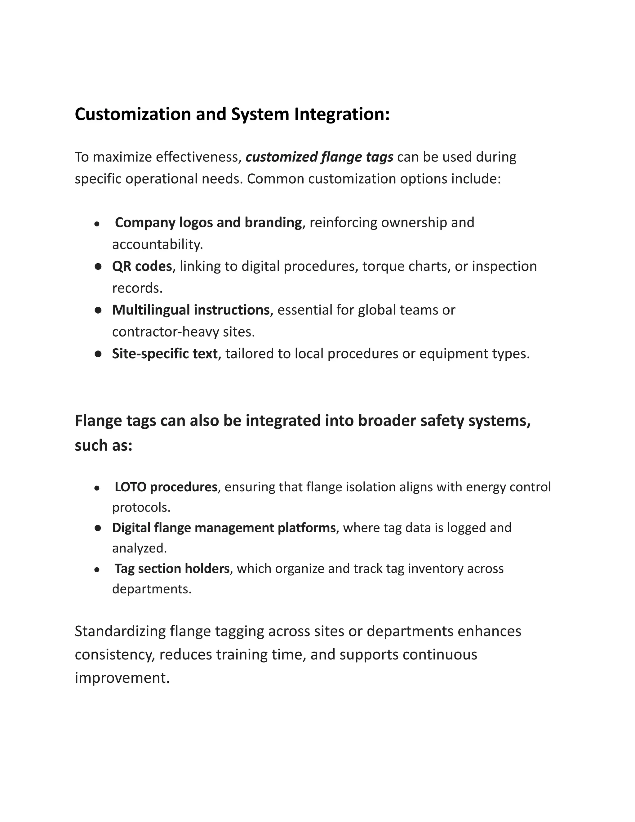 Flange Tagging Solutions for Pipeline Integrity and Process Safety | PDF