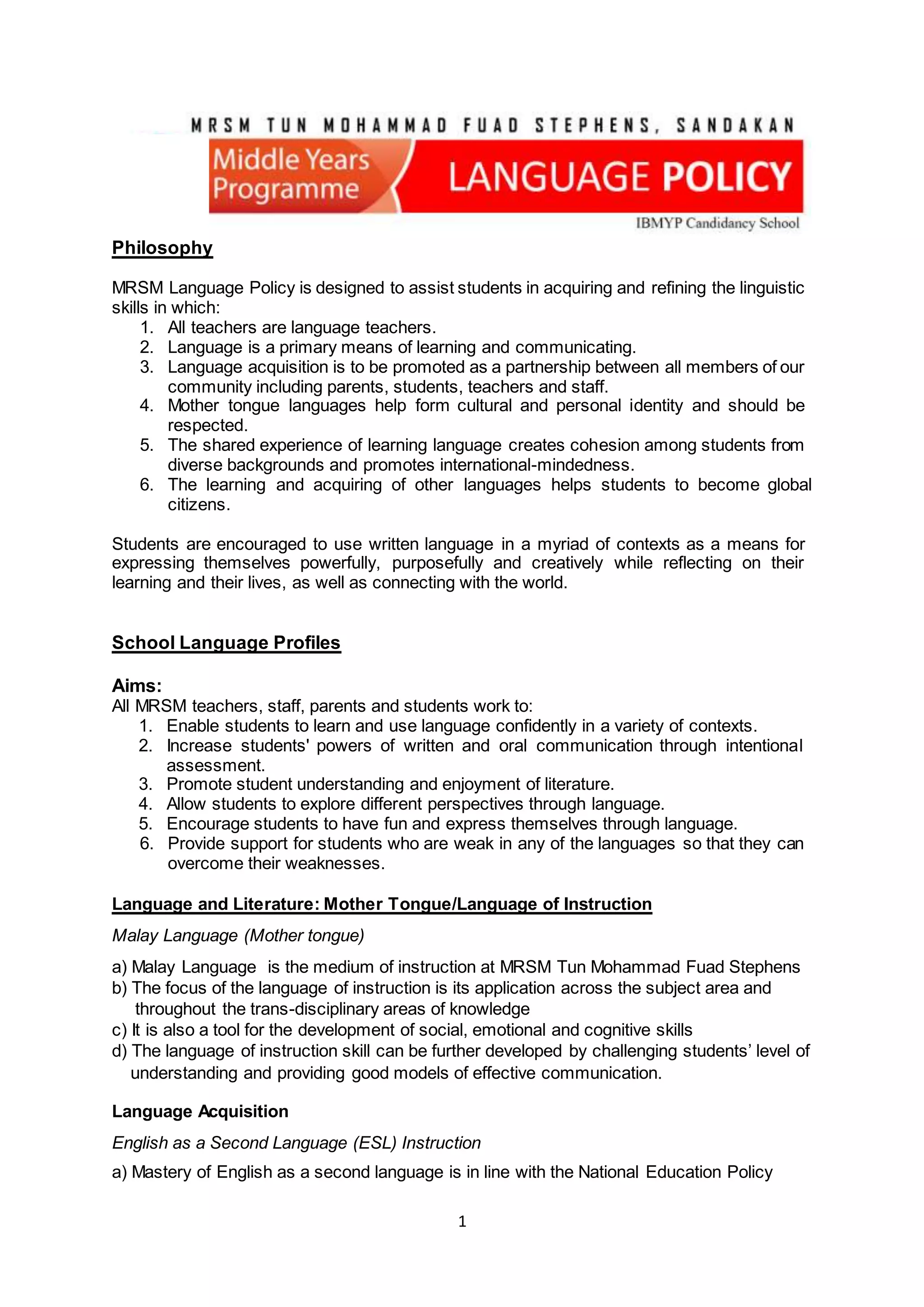 F) language policy.. | PDF | Free Download