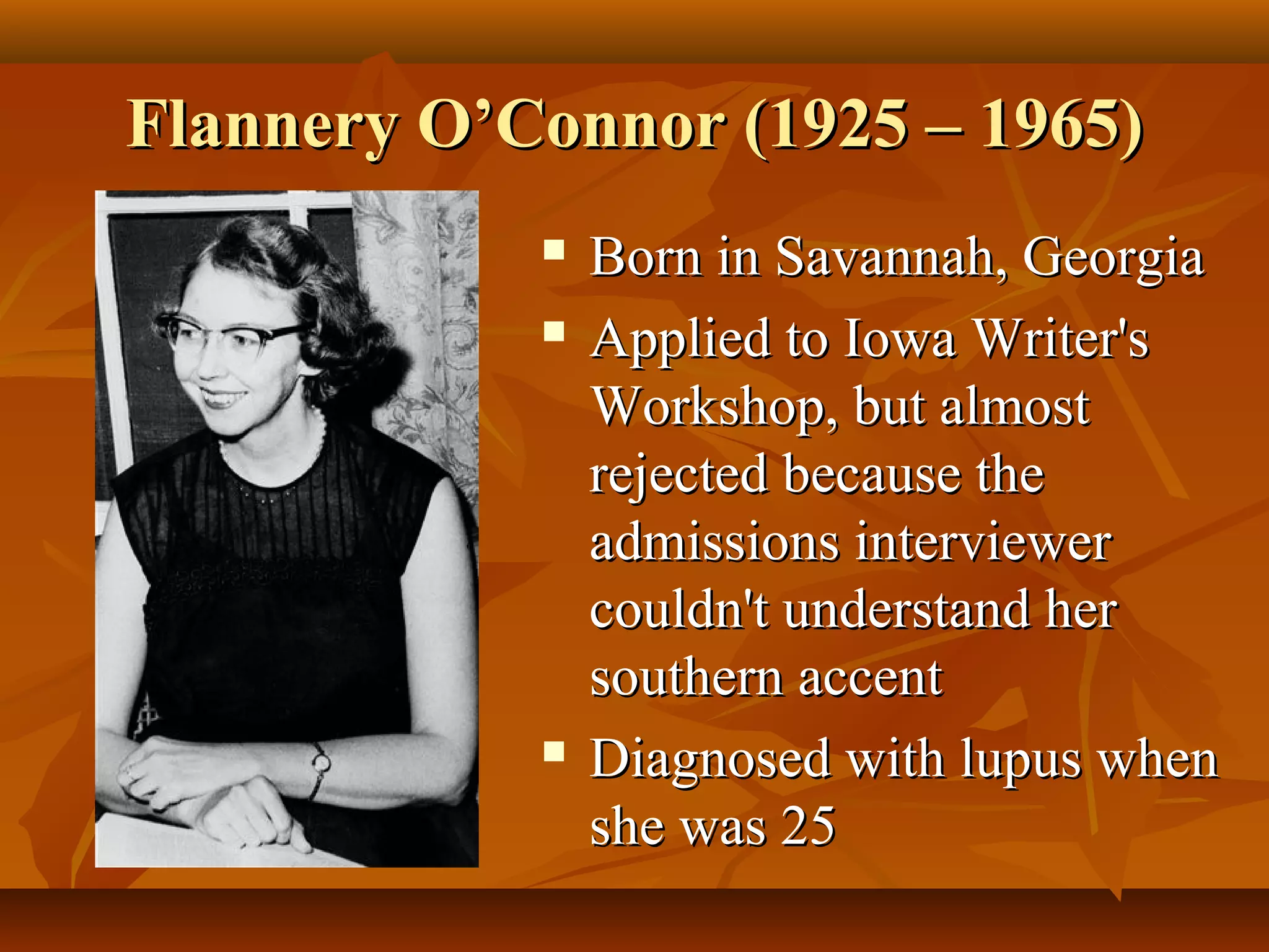 Flannery o’connor-and-irony | PPT