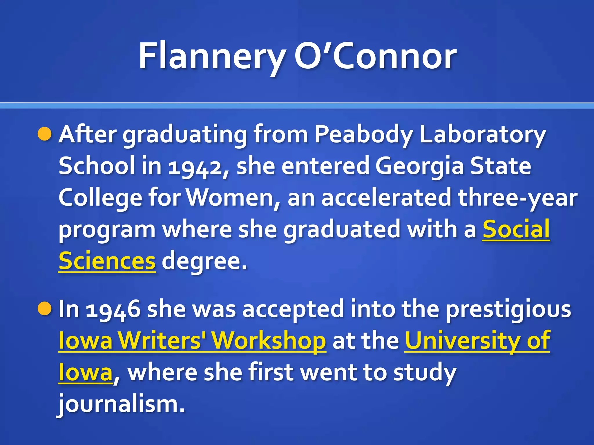 Flannery O Connor | PPT