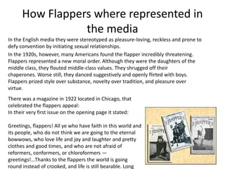 Flappers media homework | PPTX