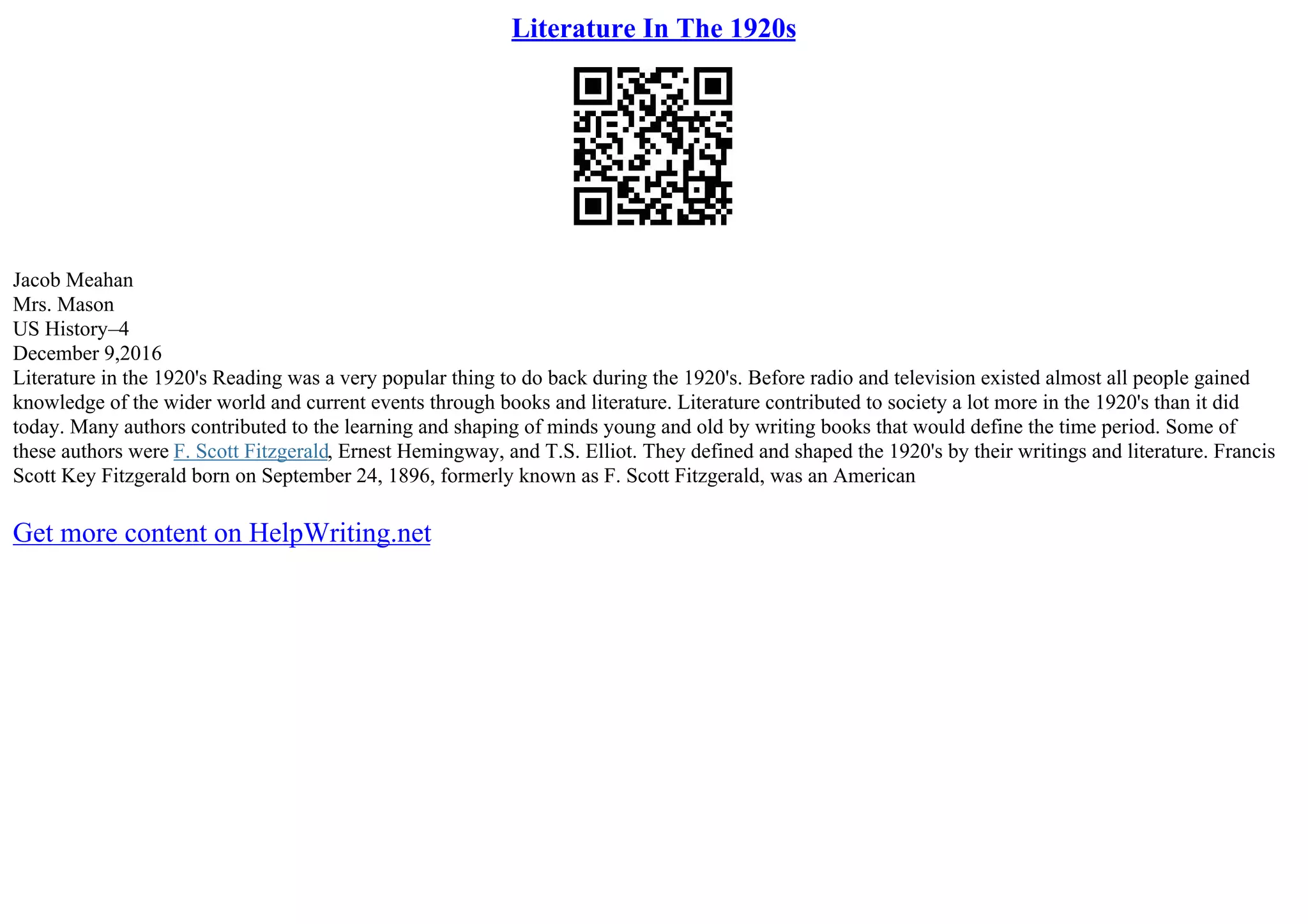 Flappers In The 1920S Essay | PDF