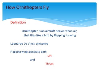 Flapping Ornithopters | PPT