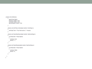 Flappy bird game in c# | PPTX