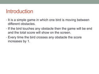 Flappy bird game in c# | PPTX