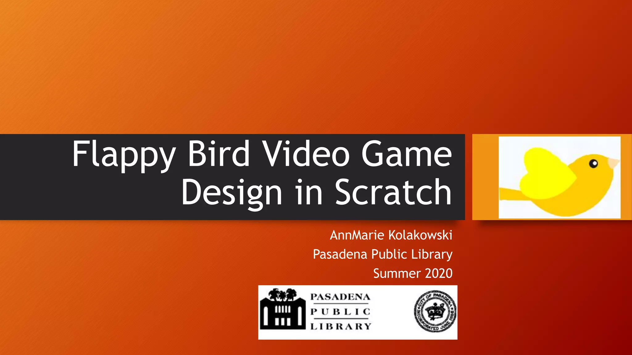 Hour (and a half) of Code: Flappy Bird Games in Scratch | PPTX