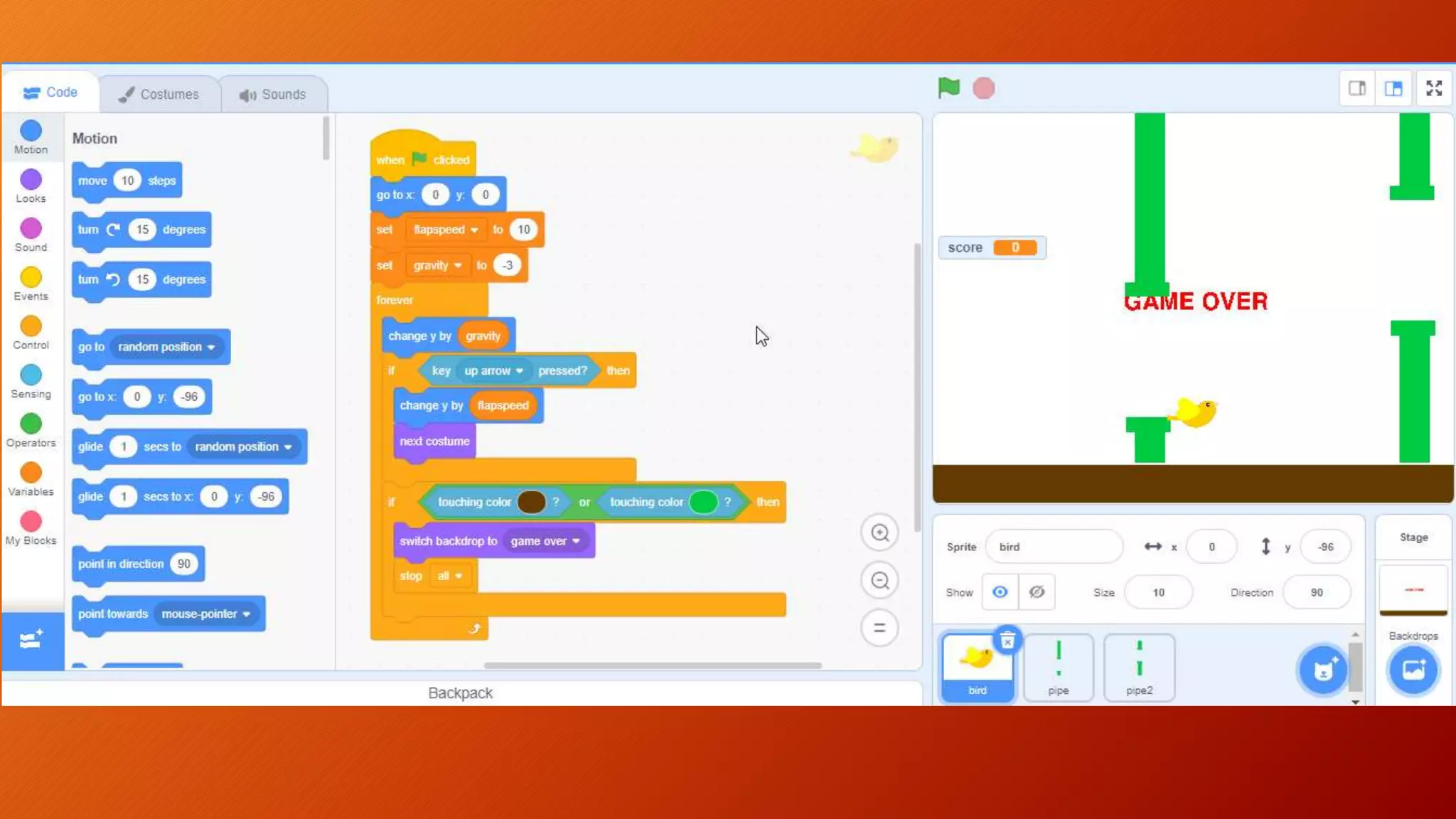Hour (and a half) of Code: Flappy Bird Games in Scratch | PPTX