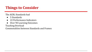 FLA Presentation ACRL Framework | PPT