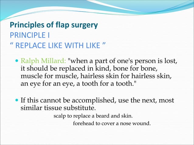 Flaps Basics and Important Leg Flaps and Trauma to Leg management | PPT
