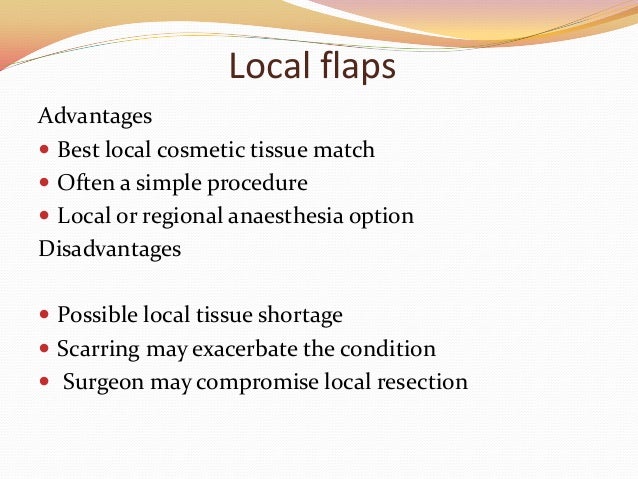 Flaps in plastic surgery