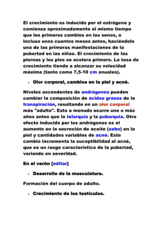 La Pubertad | DOCX | Infertility | Reproductive Health