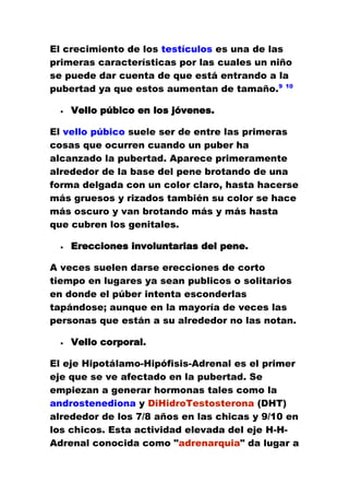 La Pubertad | DOCX | Infertility | Reproductive Health