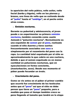 La Pubertad | DOCX | Infertility | Reproductive Health