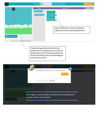 code.org flappy kod uygulaması | DOCX