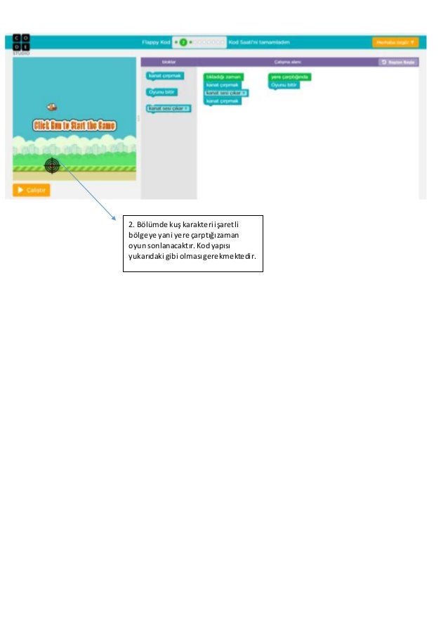 code.org flappy kod uygulaması | DOCX
