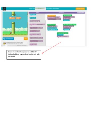 code.org flappy kod uygulaması | DOCX