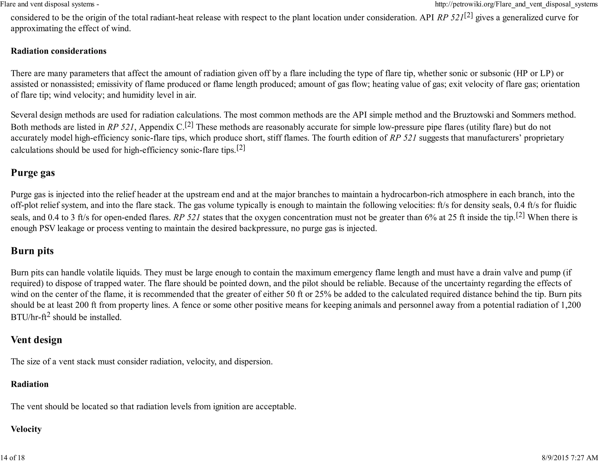 Flare and vent disposal systems molcularseal - | PDF