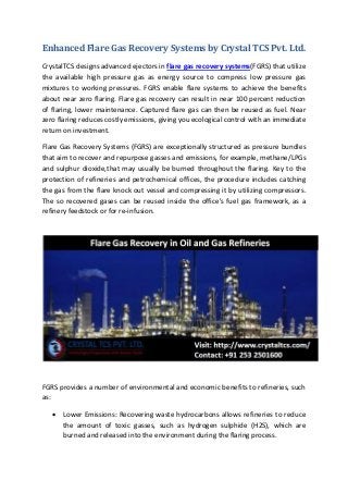 Flare gas recovery systems