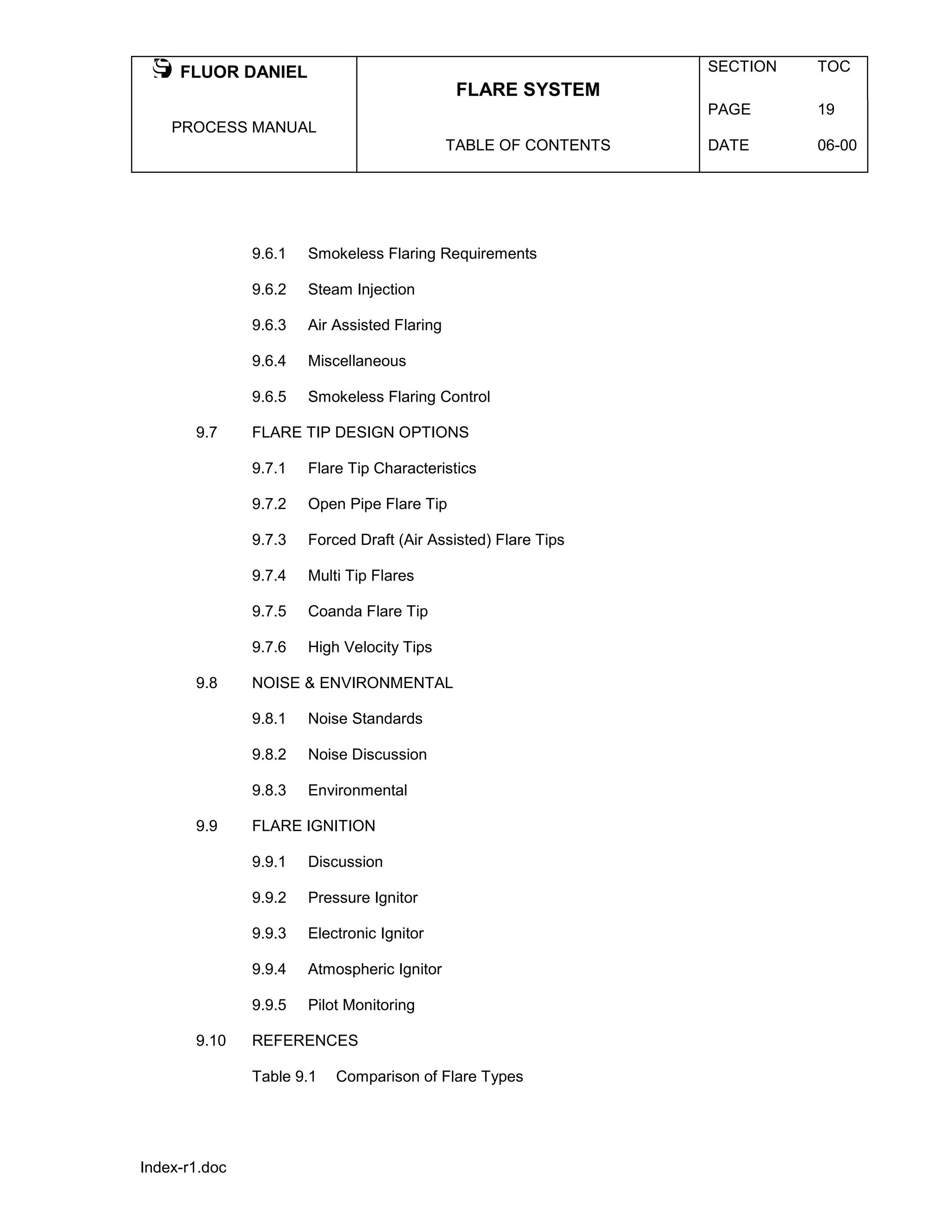 Flare System Process Design Manual - Flour Daniel | PDF