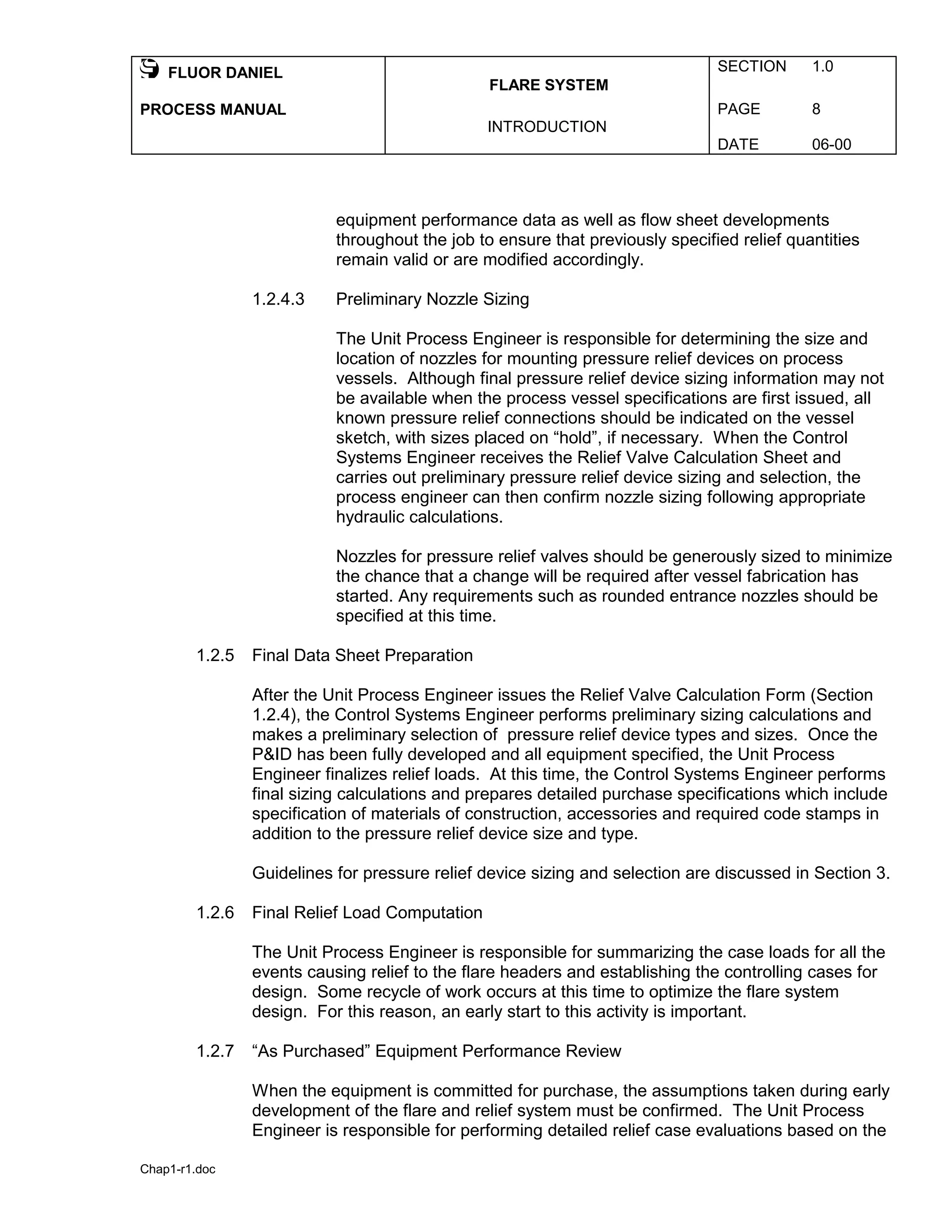 Flare System Process Design Manual - Flour Daniel | PDF