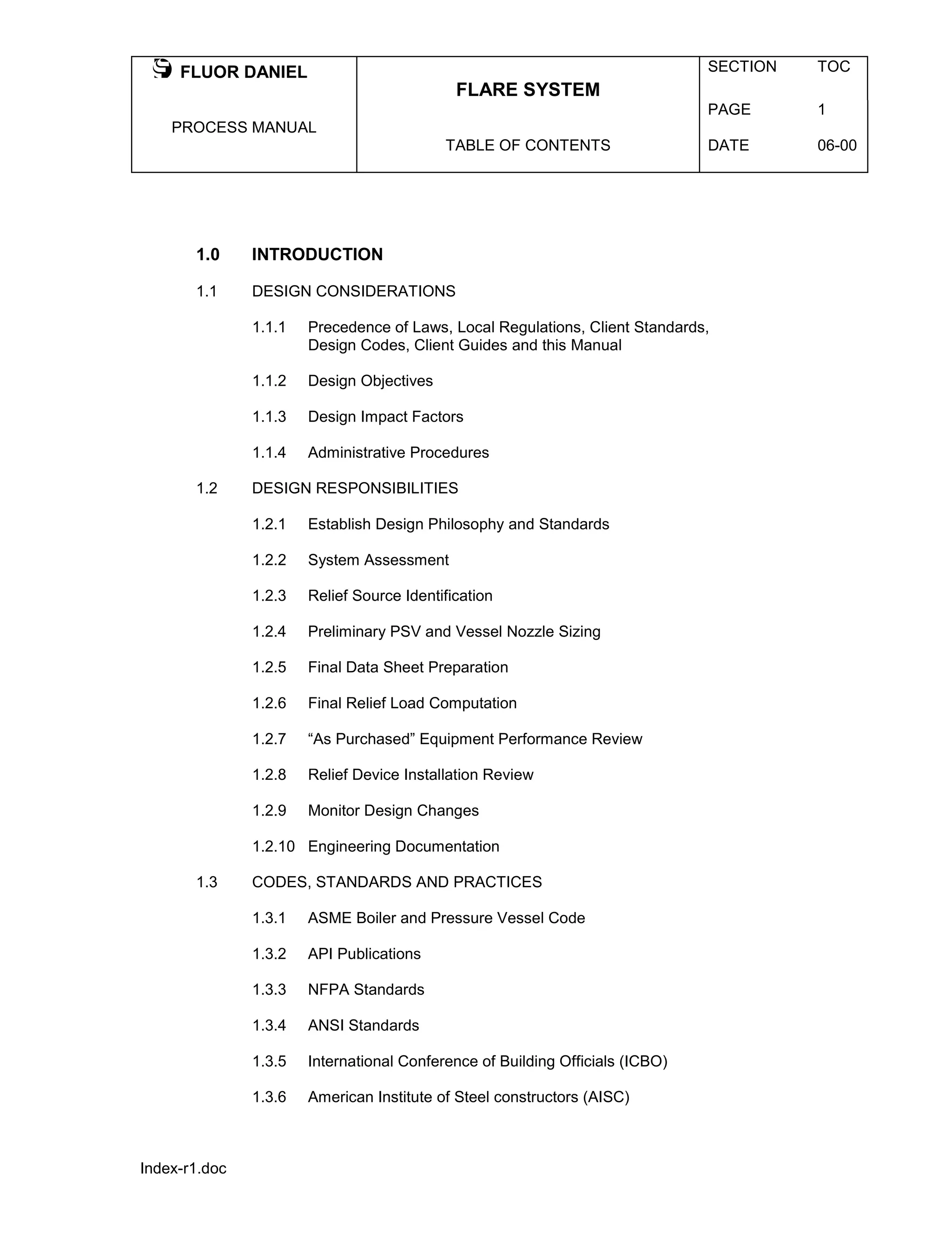 Flare System Process Design Manual - Flour Daniel | PDF